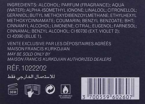 Maison Francis Kurkdjian Oud Satin Mood Eau De Parfum Spray, Vanilla Scented Amber Accord, 2.4 Fl Oz