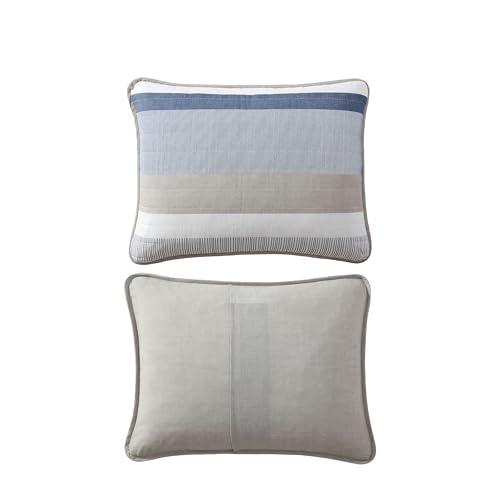 Nautica - Queen Quilt Set, Cotton Reversible Bedding with Matching Shams, Home Decor for All Seasons (Blue/Beige/White, Queen)
