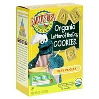 Earth's Best Organic Letter of The Day Very Vanilla Cookies - Case of 6 - 5.3 oz.