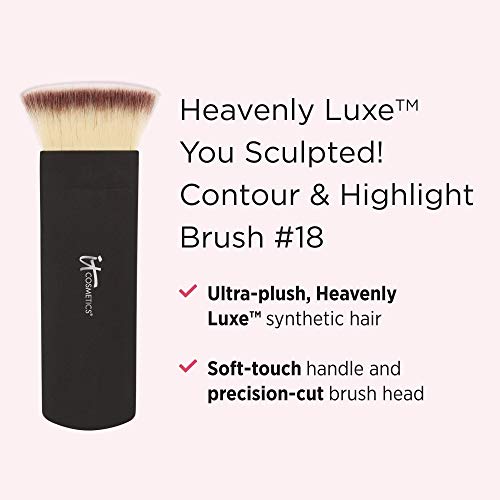 IT Cosmetics Heavenly Luxe You Sculpted! Contour & Highlight Brush - Enhance Your Favorite Features - With Award-Winning Heavenly Luxe Hair & Ergonomic Handle - Bonus How-To Guide