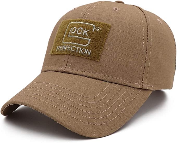 QOHNK Tactical Style Shooting Sports Baseball Cap Fishing Caps Men Outdoor Hunting Jungle Hat Airsoft Hiking (Khaki)