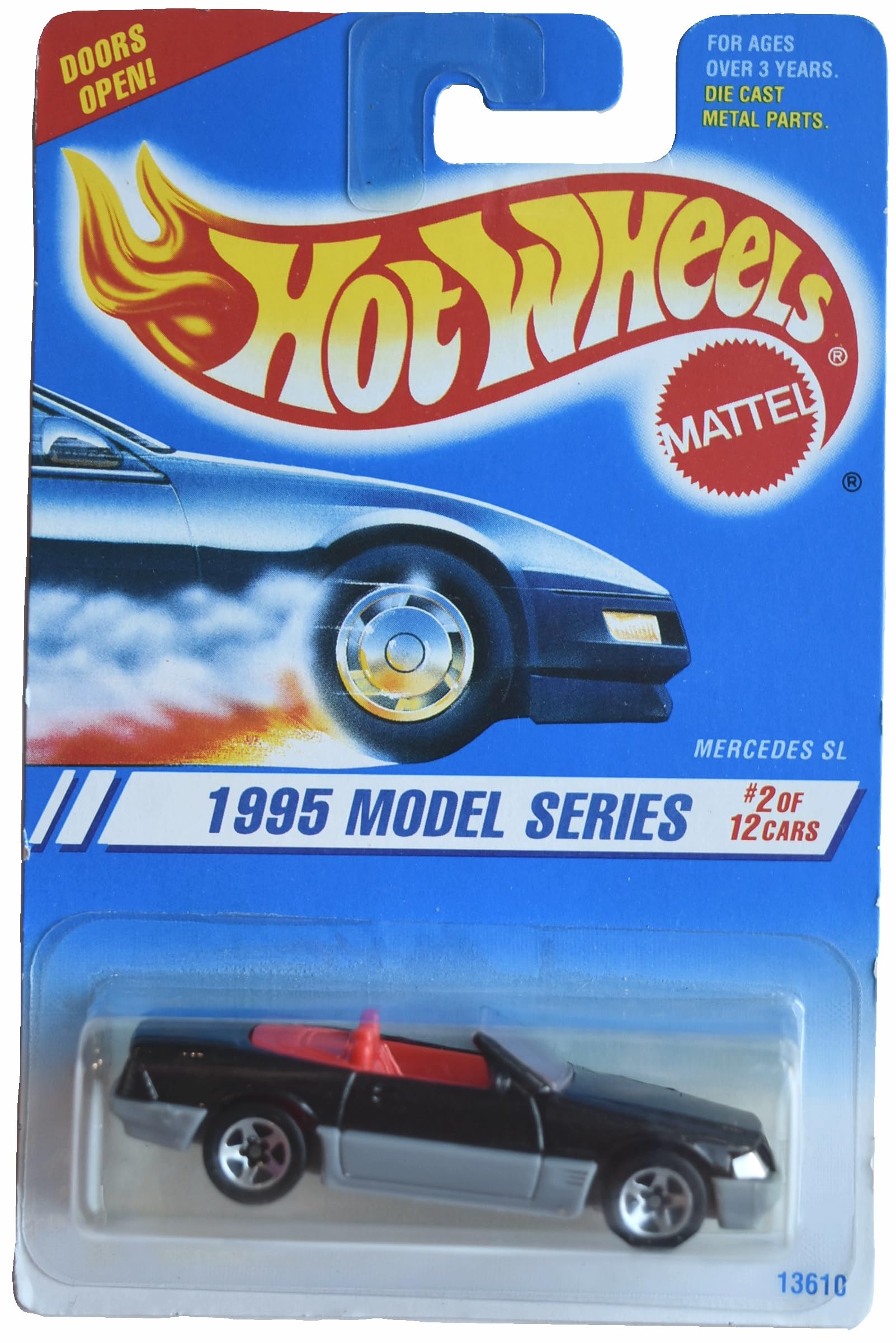 Hot Wheels Mercedes SL, 1995 Model Series 2/12 [Silver/Black]
