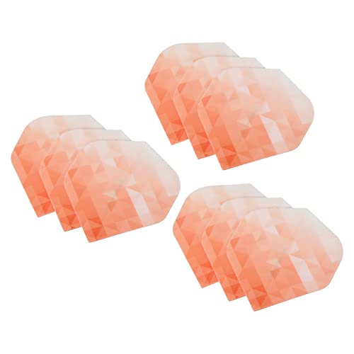 PATIKIL Dart Flights, 9 Pack PET Standard Darts Accessories Replacement Parts for Soft Tip Steel Tip, Geometric Style, Orange, White