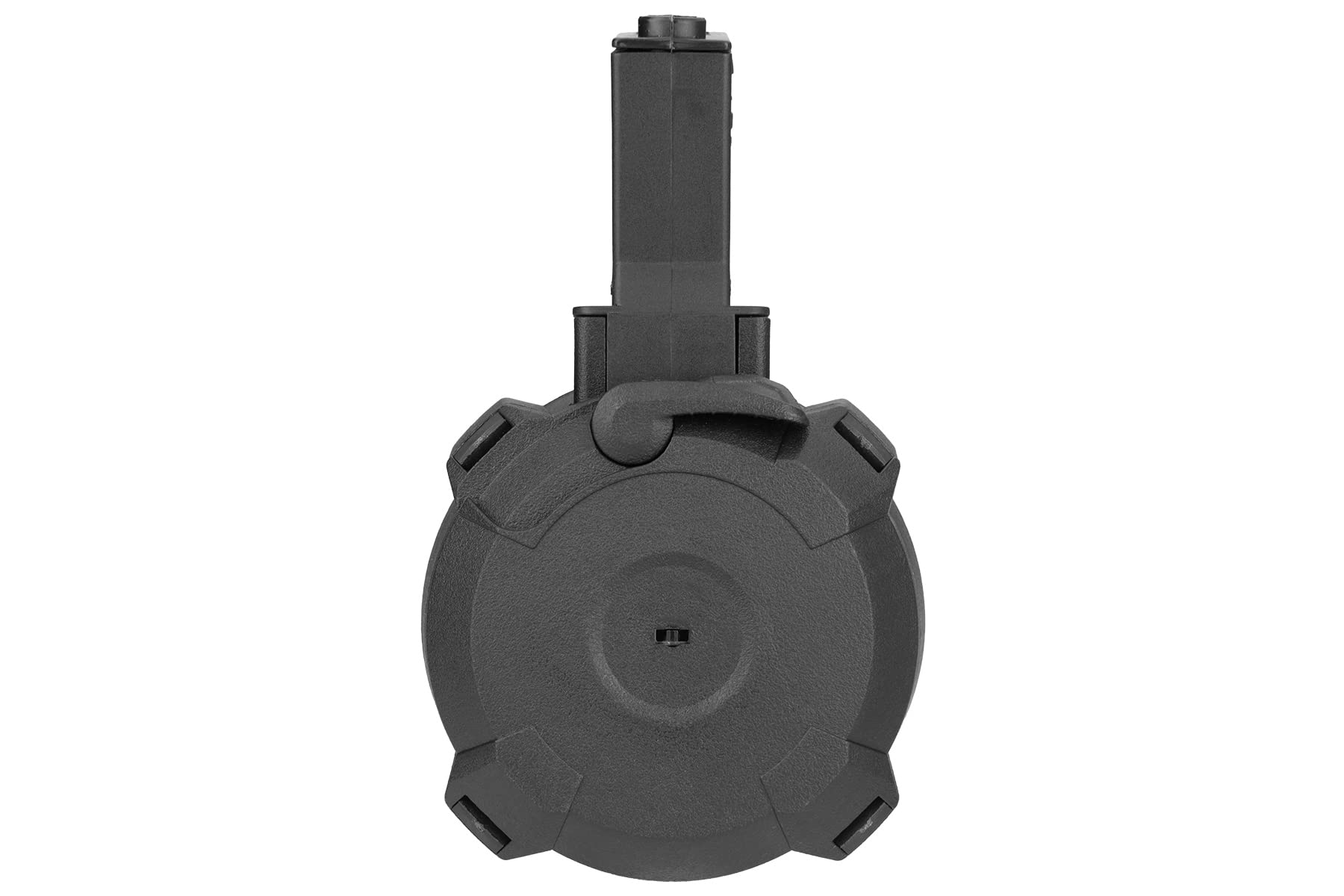 GoldenBall x Sentinel Gears 1200 Rounds Electric Polymer Drum Airsoft Magazine for M4 AEGs, Battery Included - Black