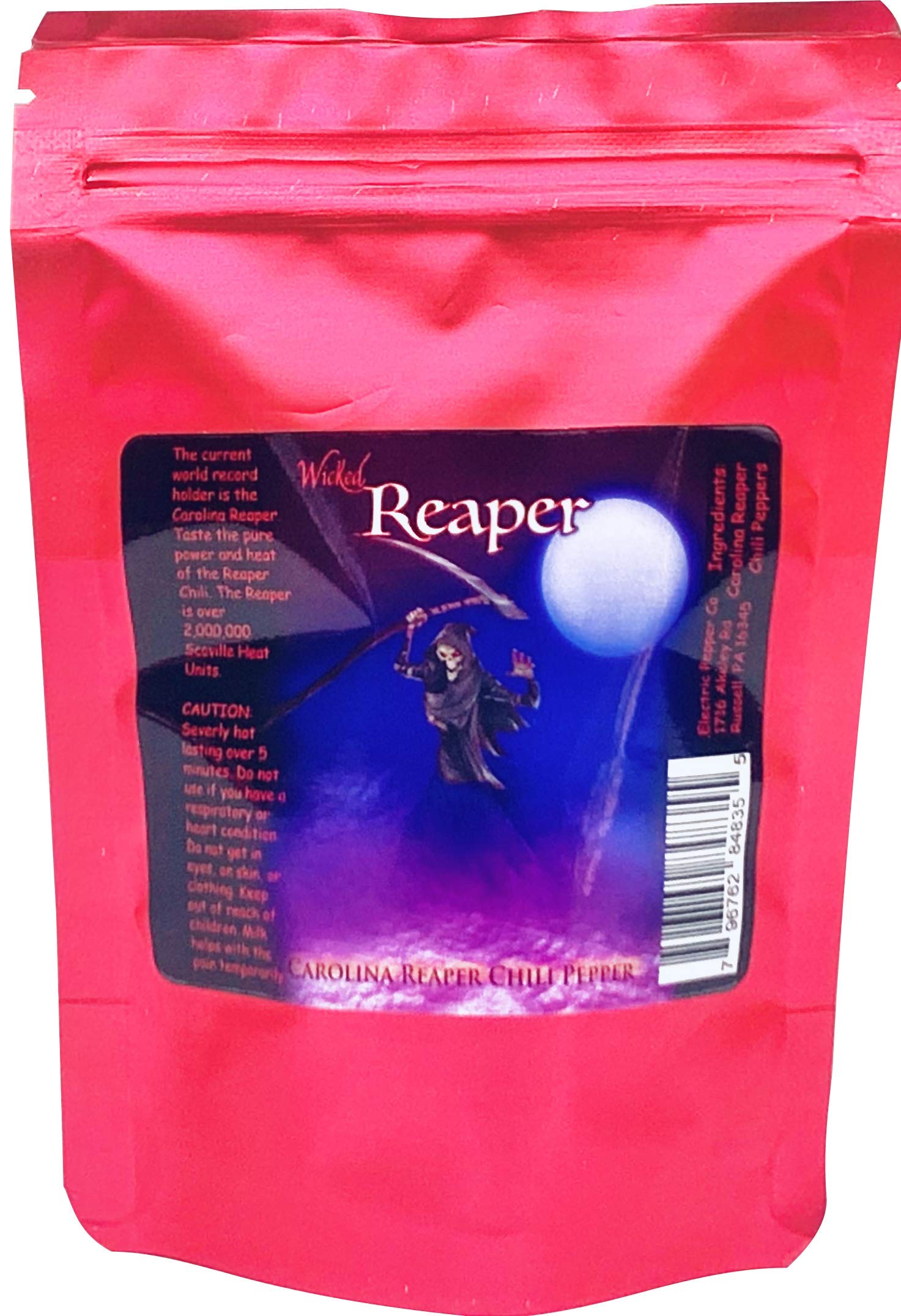 Carolina Reaper Hot Sauce 5 Dried Whole Chili Peppers Gift Set +2 Free World's Hottest Wicked Reaper 2,000,000 Scoville
