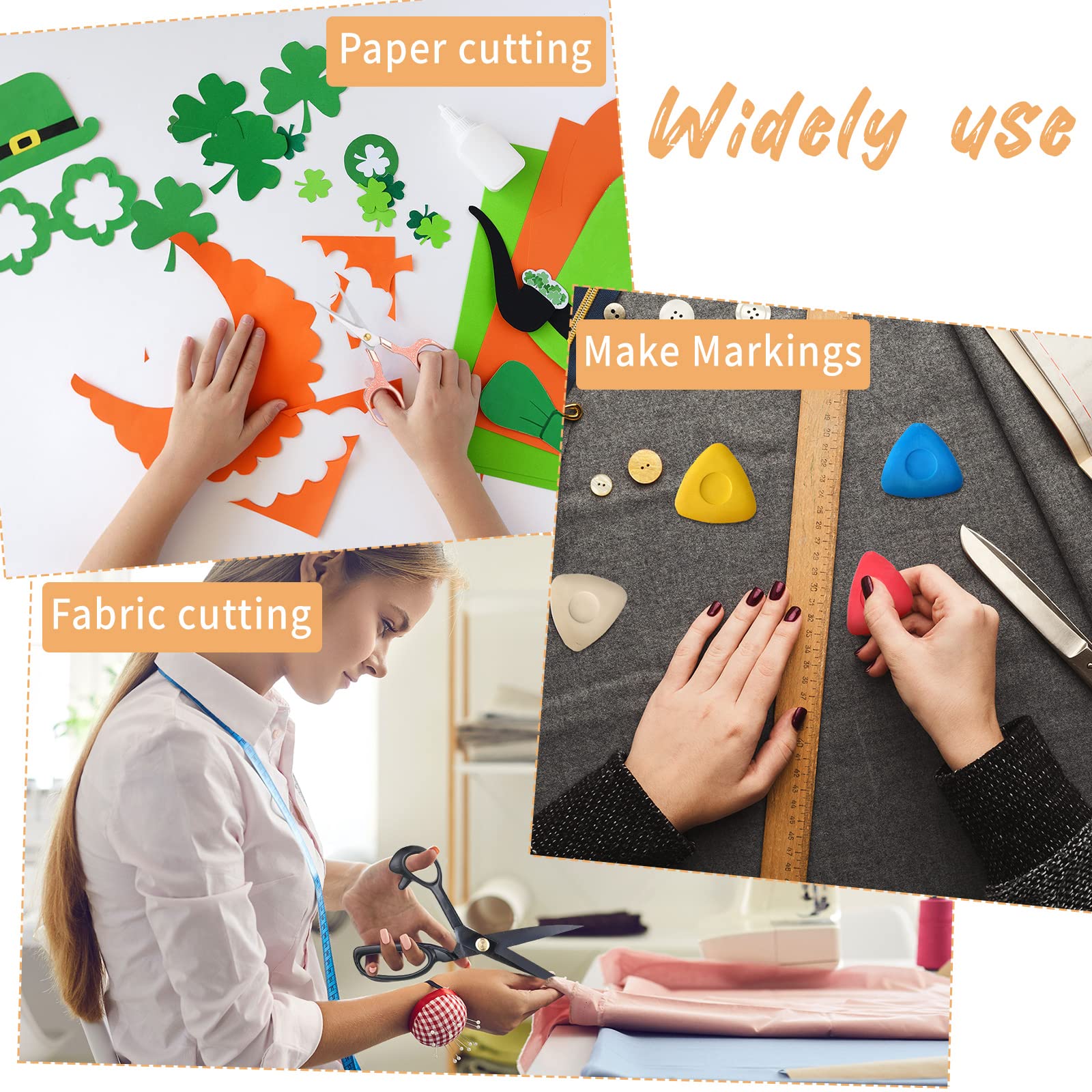 12 Pcs Sewing Scissors Set for Fabric Cutting Tailor Scissors Small Scissors Fabric Scissors with Tape Measure Thread Snips 3 Seam Rippers 4 Sewing Tailors Chalk Sewing Pins for DIY Quilting Gifts