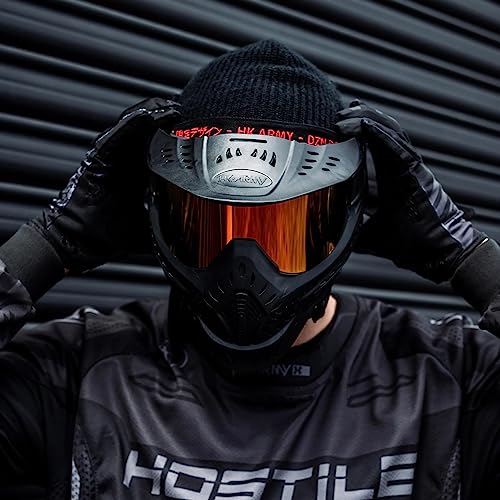 HK Army HSTL Goggle Paintball Airsoft Mask with Anti Fog Thermal Lens (Black/Fire Lens)