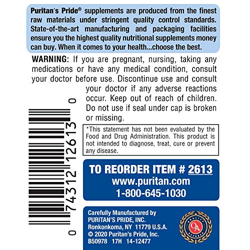 Puritan's Pride Probiotic Supplement, Acidophilus, Capsule, 250 Count(Pack of 1)