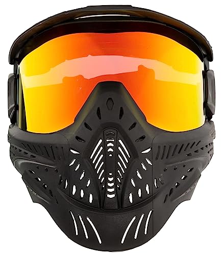 HK Army HSTL Goggle Paintball Airsoft Mask with Anti Fog Thermal Lens (Black/Fire Lens)