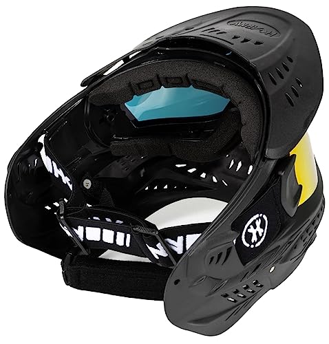 HK Army HSTL Goggle Paintball Airsoft Mask with Anti Fog Thermal Lens (Black/Fire Lens)