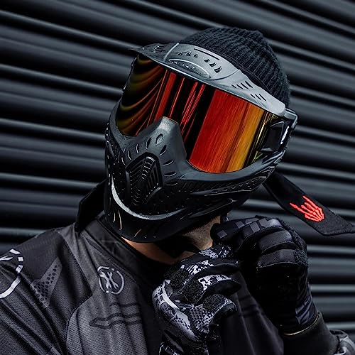 HK Army HSTL Goggle Paintball Airsoft Mask with Anti Fog Thermal Lens (Black/Fire Lens)