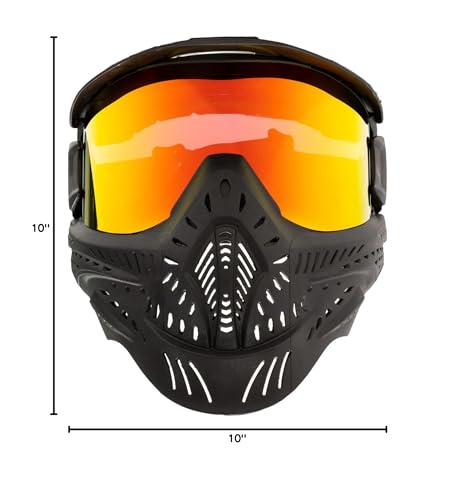 HK Army HSTL Goggle Paintball Airsoft Mask with Anti Fog Thermal Lens (Black/Fire Lens)