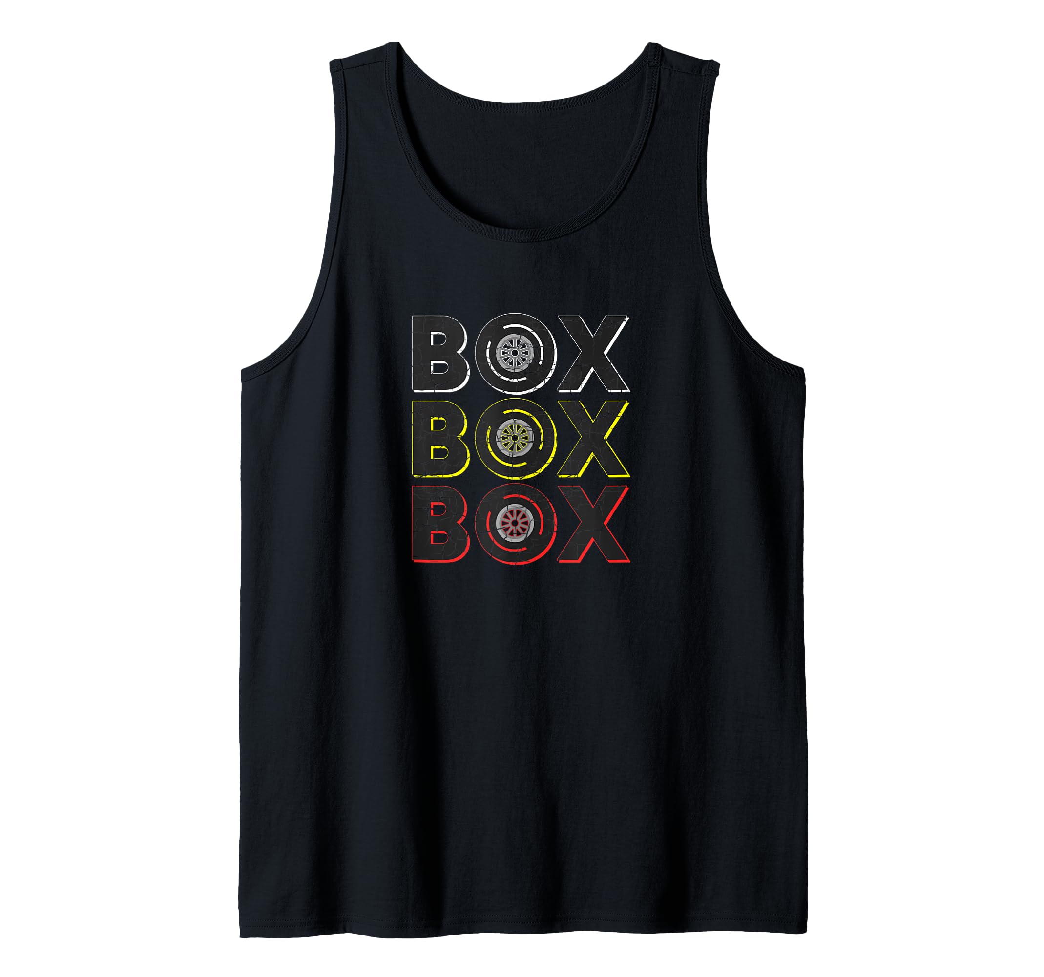 Formula Racing Car Box Box Box Radio Call To Pit Box Vintage Tank Top