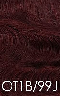 INSTANT FAB Finger Wave Human Hair Wigs for Black Women Short Curly Remi Human Hair Wig Pixie Cut Wigs Nuna Wigs Non Lace Front Wigs (OT1B/99J)