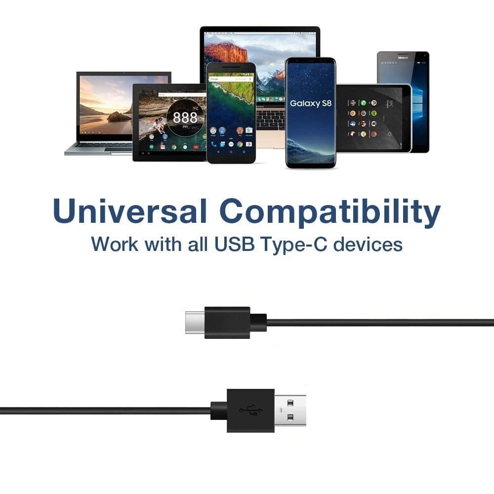 MYFON USB A to USB C Cable, USB Type C Cable, 2 Pack [3FT, 3FT], Fast Charging Cable, High Speed Data Transfer Cable, Android Phone Cable for Galaxy S10 S9 and More, Trustable