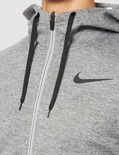 Nike Men's Therma Full-Zip Training Hoodie (XX-Large, Dark Grey Heather/Black)