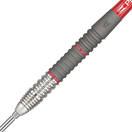 Target Darts Sync 03 21G 80% Tungsten Swiss Point Steel Tip Darts Set, Red, Silver and Black