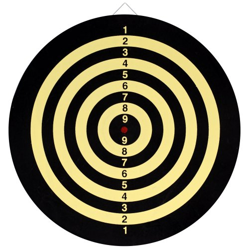 Paper Wound Dart Board β Indoor Hanging 20-Point Darts and Target Bullseye Game β Comes with Six 17g Brass Tipped Darts by Trademark Games