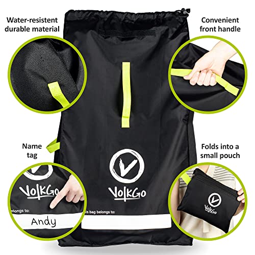 Durable Car Seat Travel Bag & Durable Stroller Bag for Airplane โโ Ideal Gate Check Bag for Air Travel & Saving Money โโ for Safe & Secure Car Seat and Double/Dual Stroller.