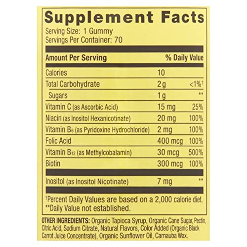 Vitamin B for Adults with Vitamin B6, B12, C, Biotin, Niacin, Folic Acid, Vegan - Vegetarian - Energy, Spring Va, Gummy