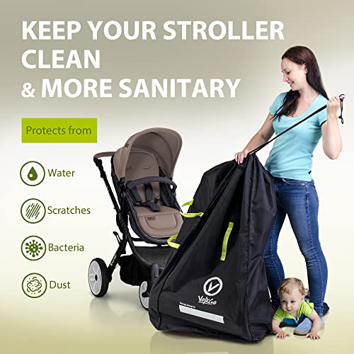 Durable Car Seat Travel Bag & Durable Stroller Bag for Airplane โโ Ideal Gate Check Bag for Air Travel & Saving Money โโ for Safe & Secure Car Seat and Double/Dual Stroller.