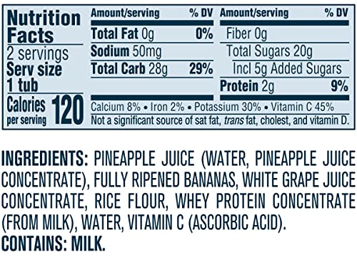 Gerber 2nd Foods Baby Food Tubs, Hawaiian Delight, Creamy Juice & Fruit Blend, 4-Ounce Tubs, 2 CT Per Pack (Pack of 8)