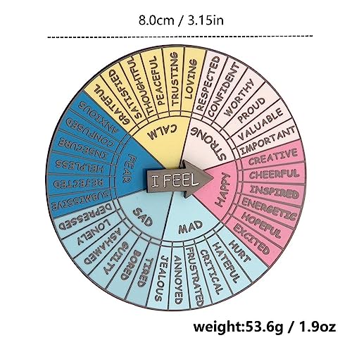 Funny Mood Enamel Pin - Cute Color Wheel Spins Pins - Aesthetic Gifts for Women Men