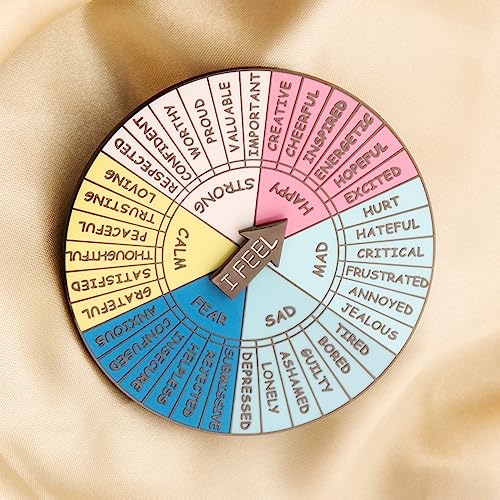 Funny Mood Enamel Pin - Cute Color Wheel Spins Pins - Aesthetic Gifts for Women Men