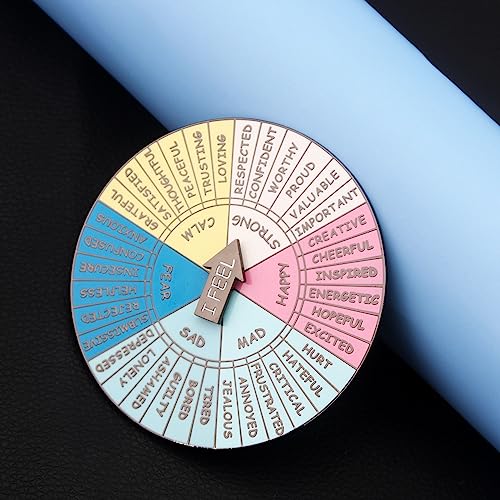 Funny Mood Enamel Pin - Cute Color Wheel Spins Pins - Aesthetic Gifts for Women Men