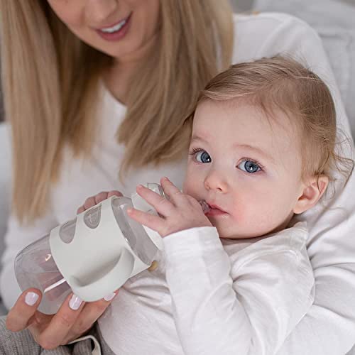 Dr. Brown’s® Milestones™ 100% Silicone Baby Bottle Handles, Wide-Neck, Light Blue, Green, Gray, 3 Pack, 4m+