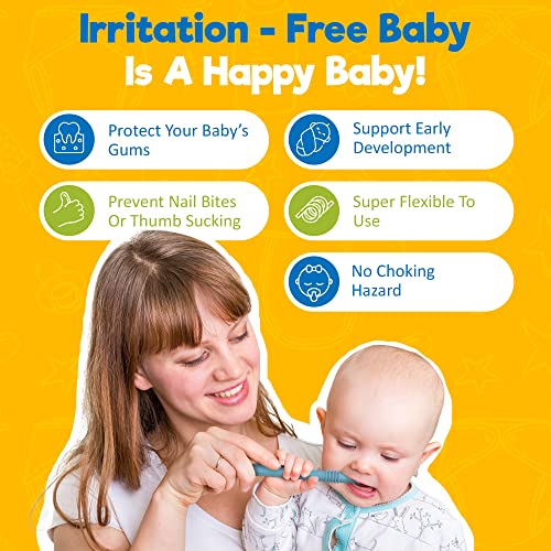 BABYSKIT Flexible Hollow Teething Tubes for Infants - Easy to Hold and Clean Teething Straws for Babies, Safe Hallowed Teething Tube for Babies Quality Teething Tubes for Babies 6-12 Months (4 Tubes)