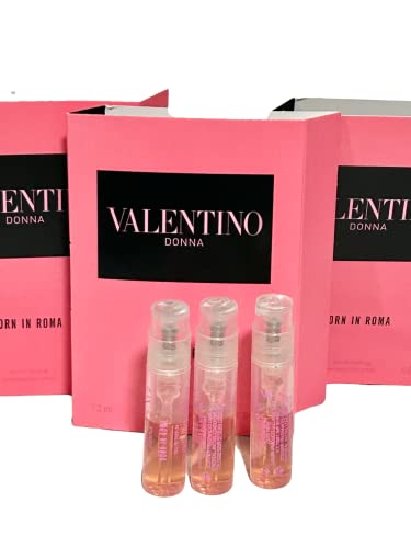 Valentino Born in Roma EDP 0.04 fl. oz. Sample Vial Lot of 3 Glass Partially filled Spray Mini Vials