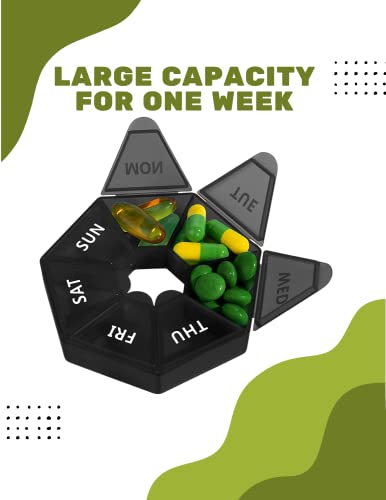 Spring Valley Potassium 99 mg, Caplets for Heart, Nerve & Muscle Function, 250 Count + Weekly Pill Organizer, Portable Travel Pill Box Dispenser Medicine case (Seven Day) by STS. Home