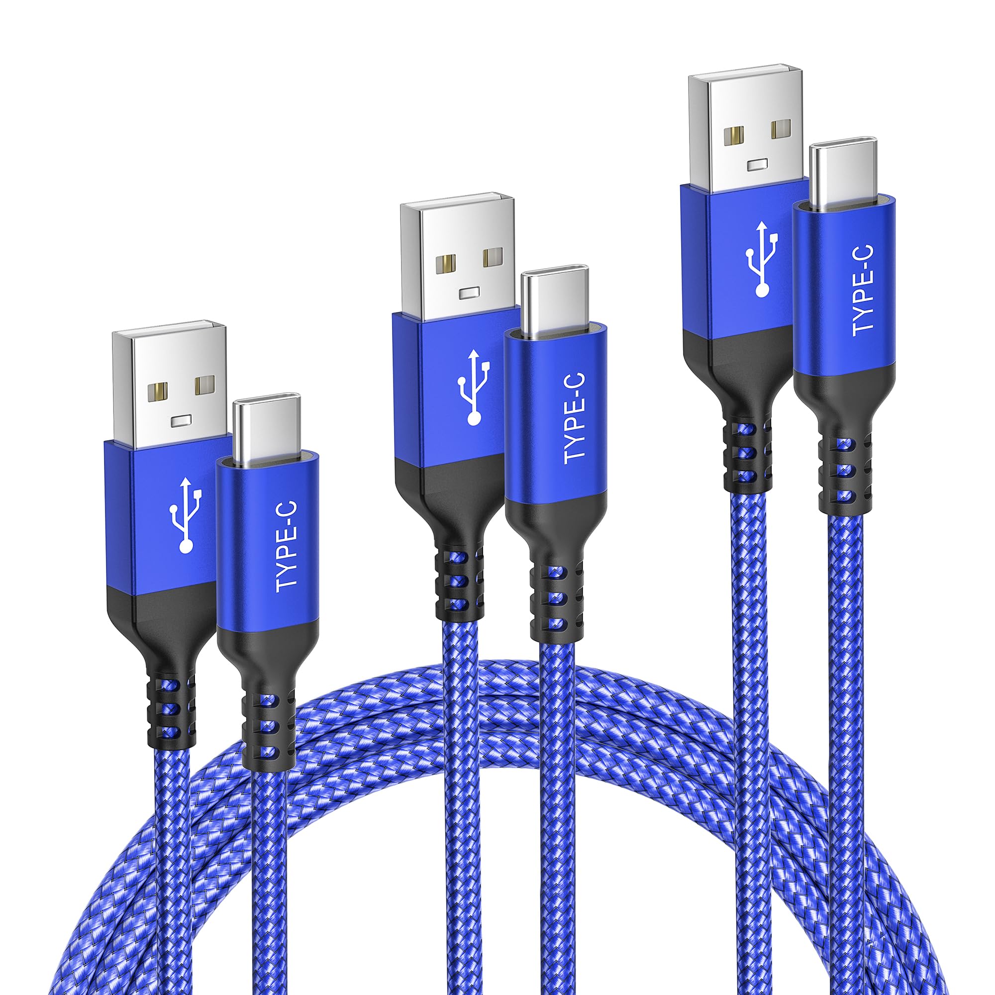 Elebase for iPhone 16 Car Charger Cable 1.5/3.3/6.6FT 3-Pack,Type-C Charging Cord for Car iPhone 16 Pro Max Plus 15,Kindle Fire HD 2022 12th,10 9th,8 10th Generation,Samsung Galaxy S24,S23,A54 Flip 6