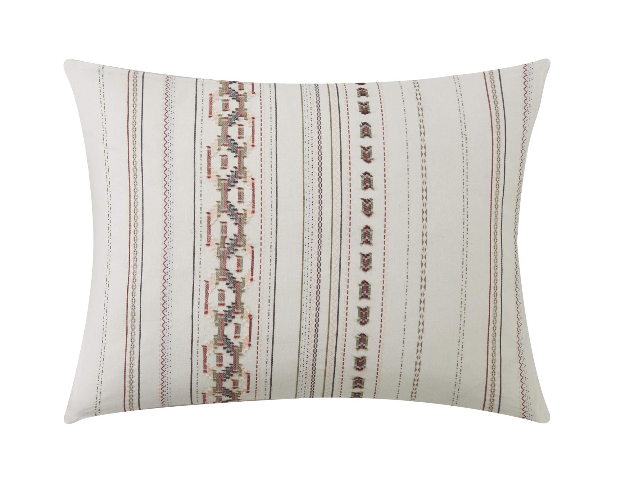 Chic Home Hewitt 5 Piece Cotton Comforter Set Farmhouse Theme Striped Pattern Design Bedding, King,Beige