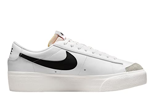 Nike Womens WMNS Blazer Low Platform DJ0292 101 - Size 8W White/Black