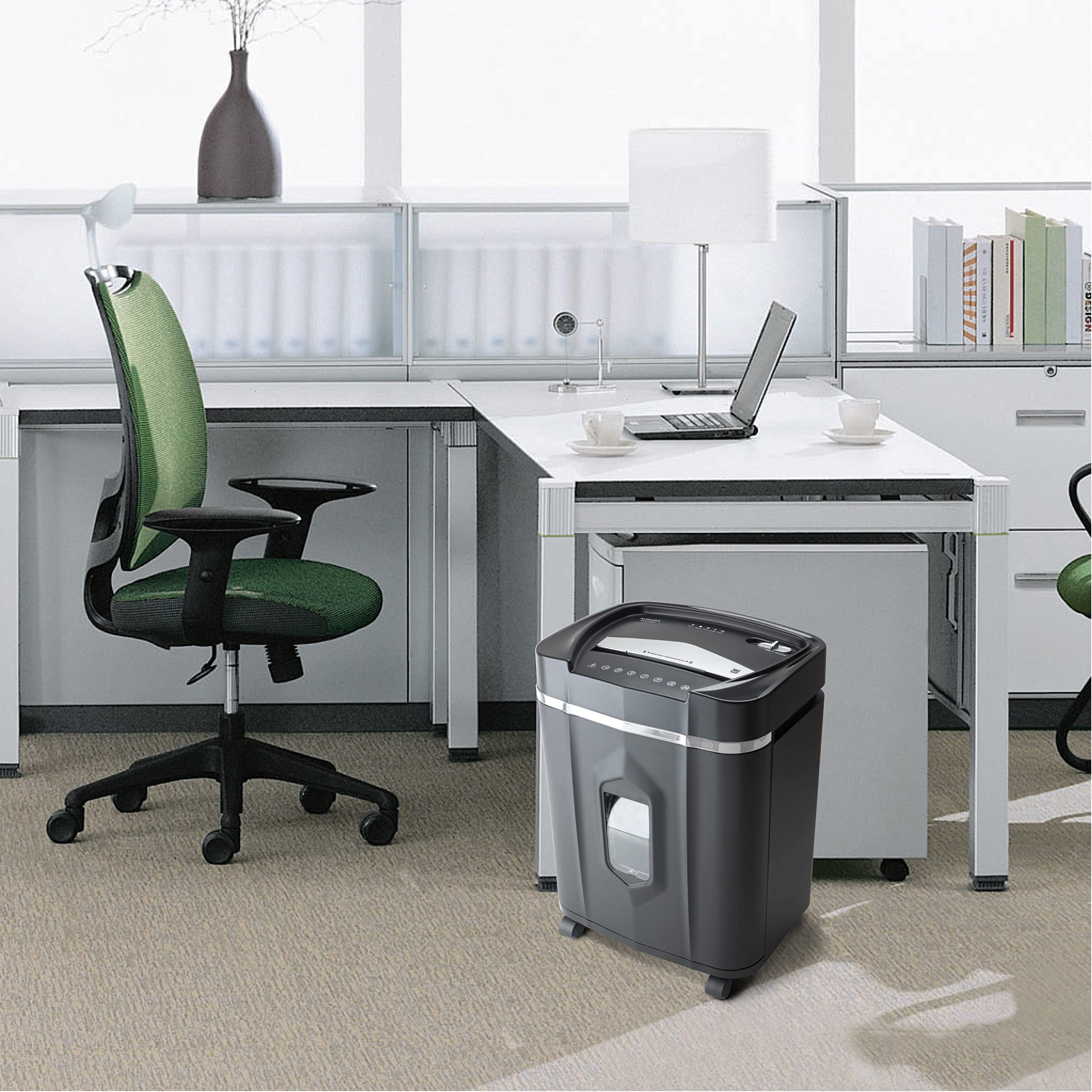 Aurora AU1210MA Professional Grade High Security 12-Sheet Micro-Cut Paper/ CD and Credit Card/ 60 Minutes Continuous Run Time Shredder