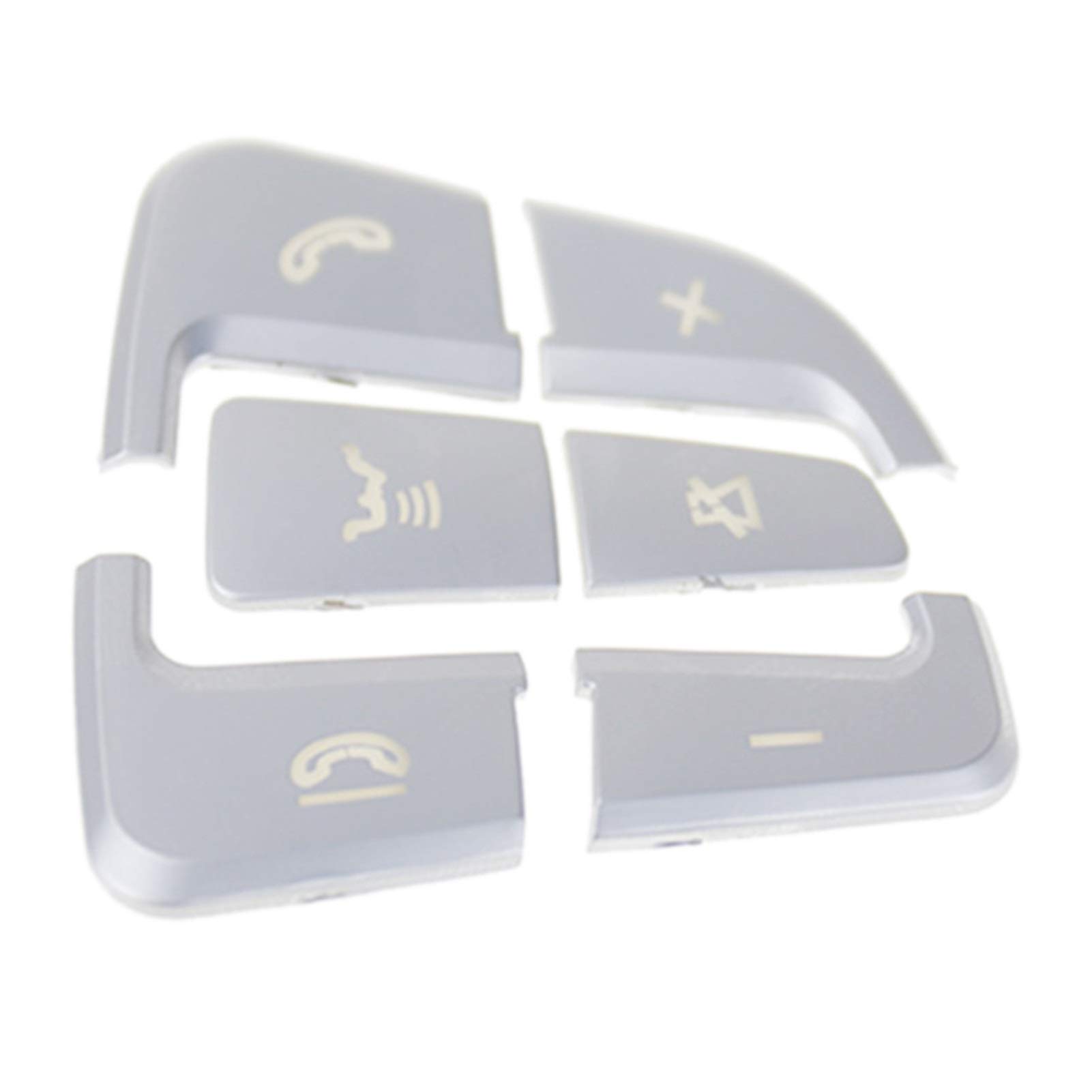 EKoKim Car Styling Steering Wheel Button Covers Trim Stickers Compatible with Mercedes Benz GLC A C Class W205 X253 CLA C177 GLA X156 Accessories