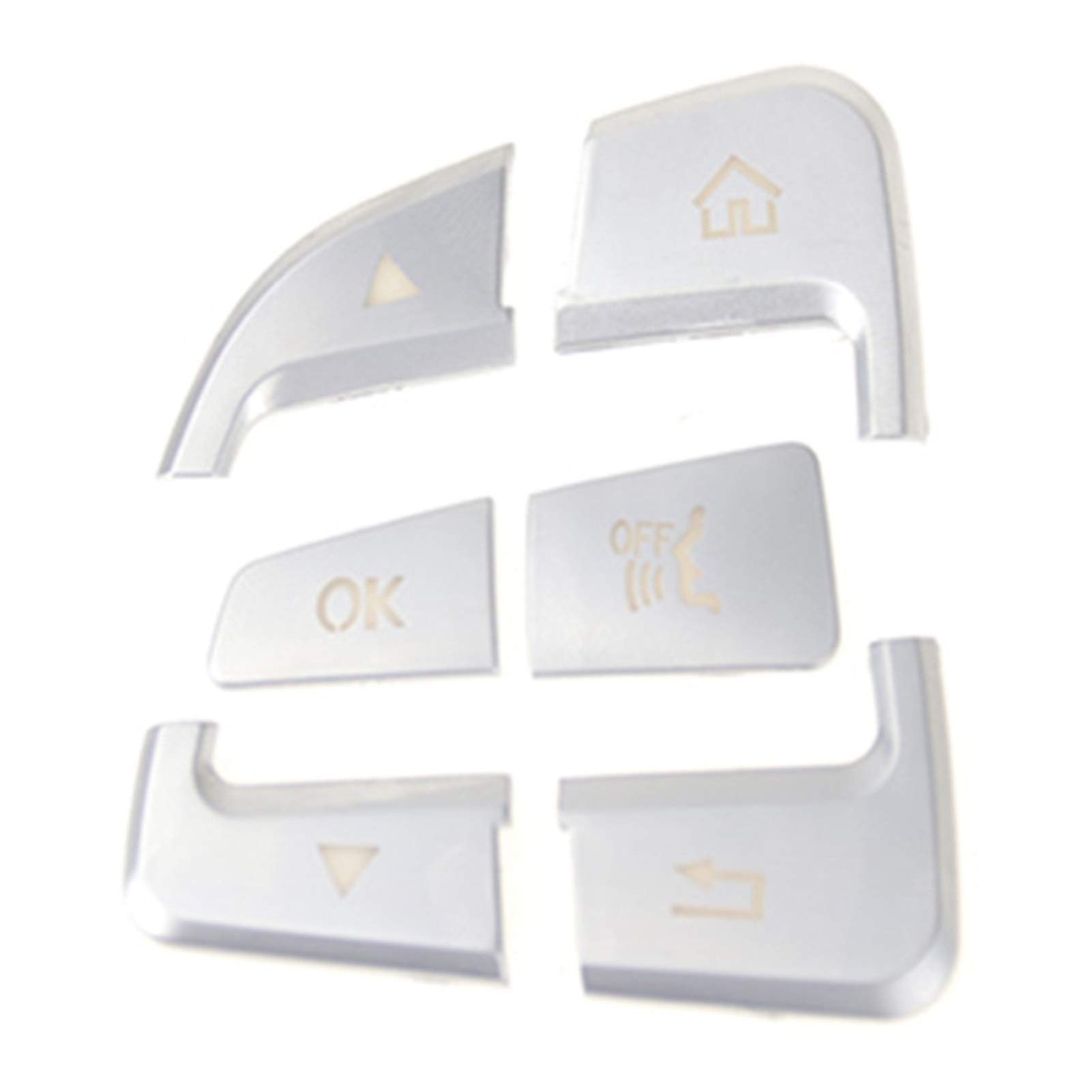 EKoKim Car Styling Steering Wheel Button Covers Trim Stickers Compatible with Mercedes Benz GLC A C Class W205 X253 CLA C177 GLA X156 Accessories