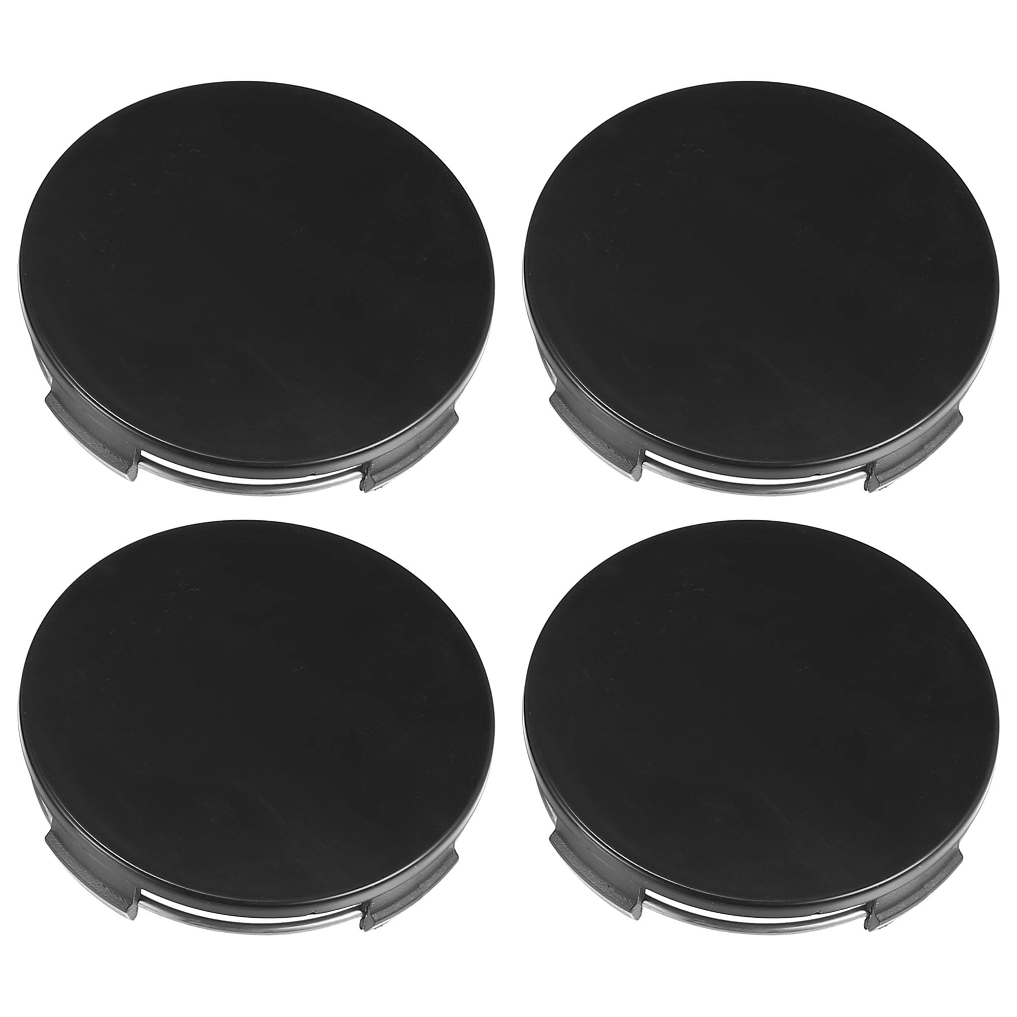 X AUTOHAUX 4 Pcs Universal 65mm Dia 4 Clips Wheel Tyre Center Hub Caps Cover Black for Auto Vehicle