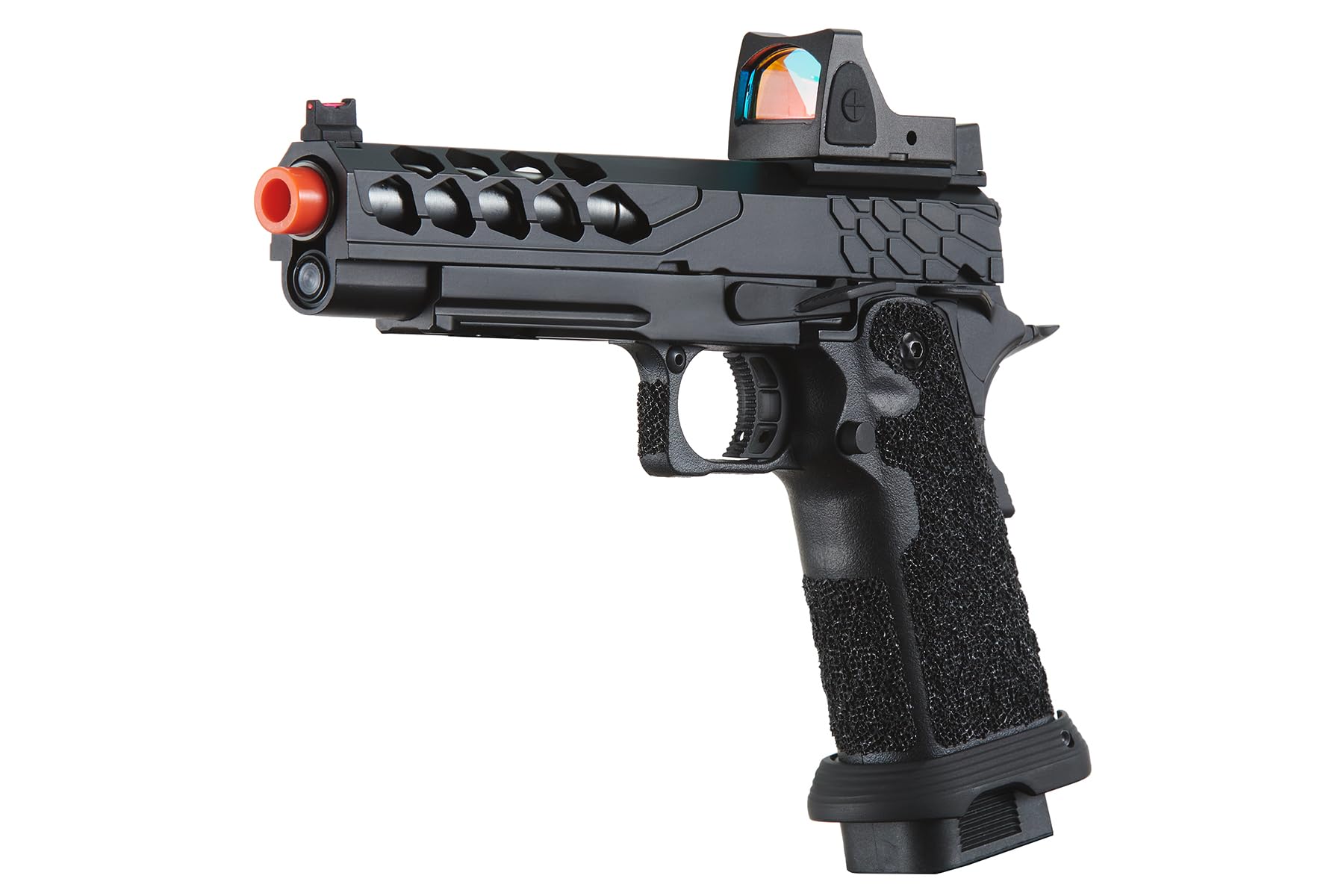 Lancer Tactical STRYK Hi-Capa 5.1 Gas Blowback Airsoft Pistol with Red Dot Reflex Sight