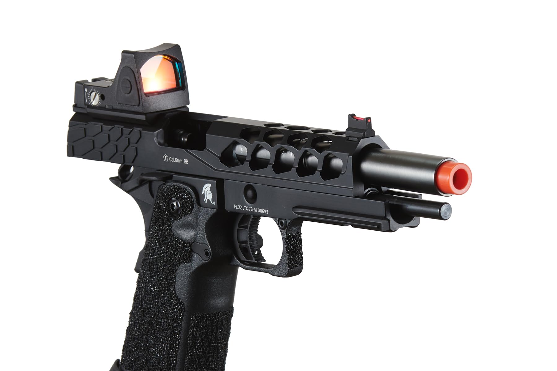 Lancer Tactical STRYK Hi-Capa 5.1 Gas Blowback Airsoft Pistol with Red Dot Reflex Sight