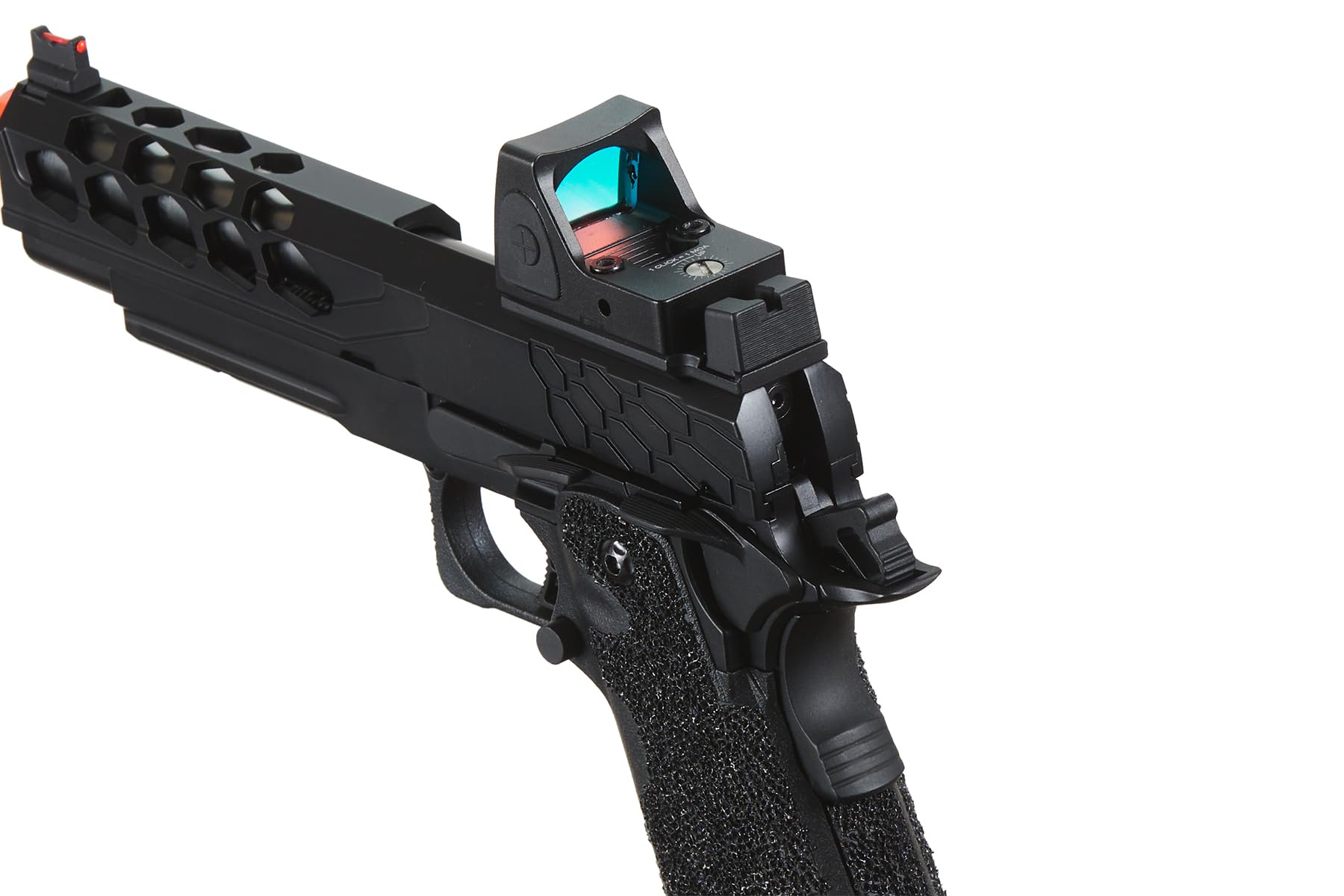 Lancer Tactical STRYK Hi-Capa 5.1 Gas Blowback Airsoft Pistol with Red Dot Reflex Sight