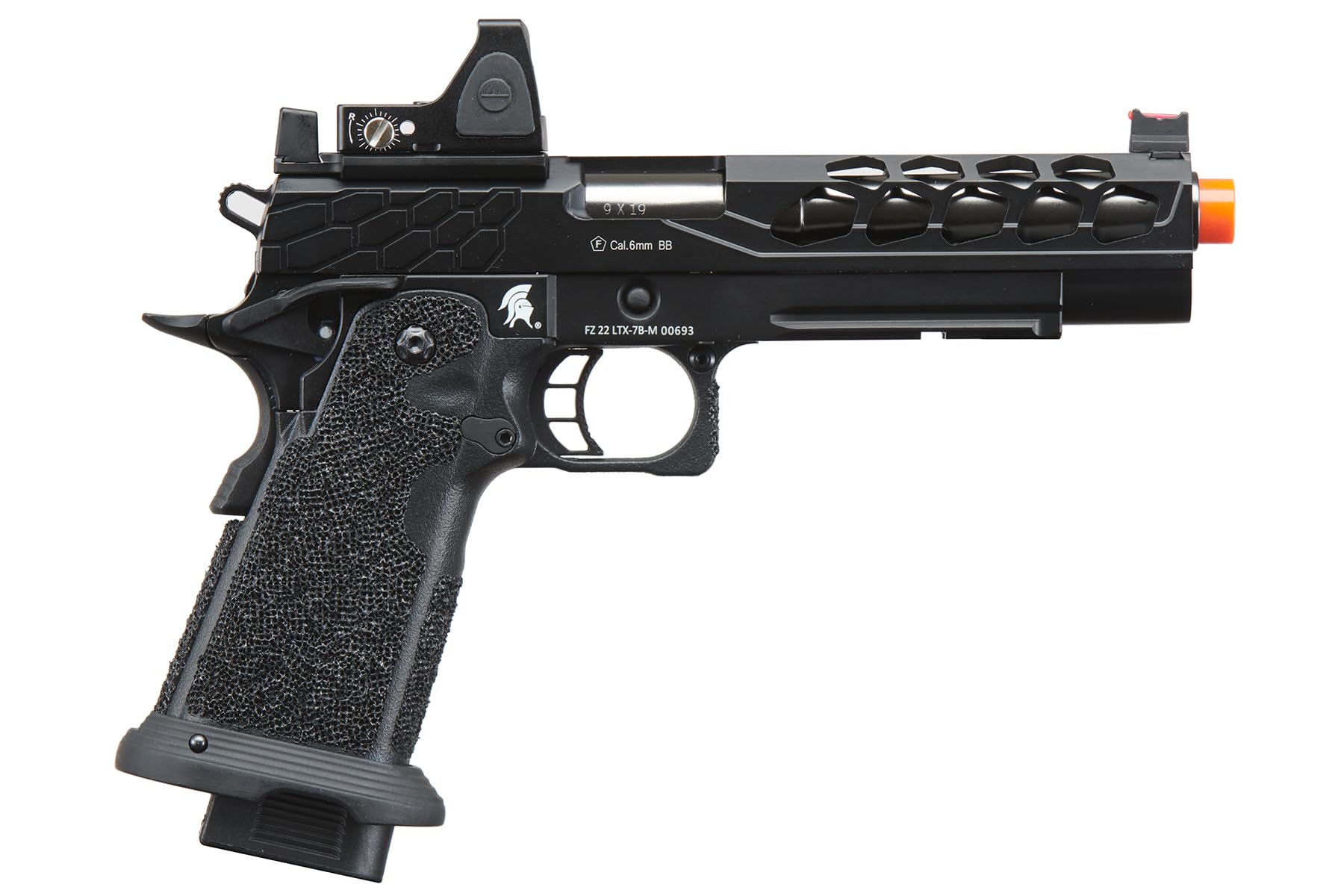 Lancer Tactical STRYK Hi-Capa 5.1 Gas Blowback Airsoft Pistol with Red Dot Reflex Sight