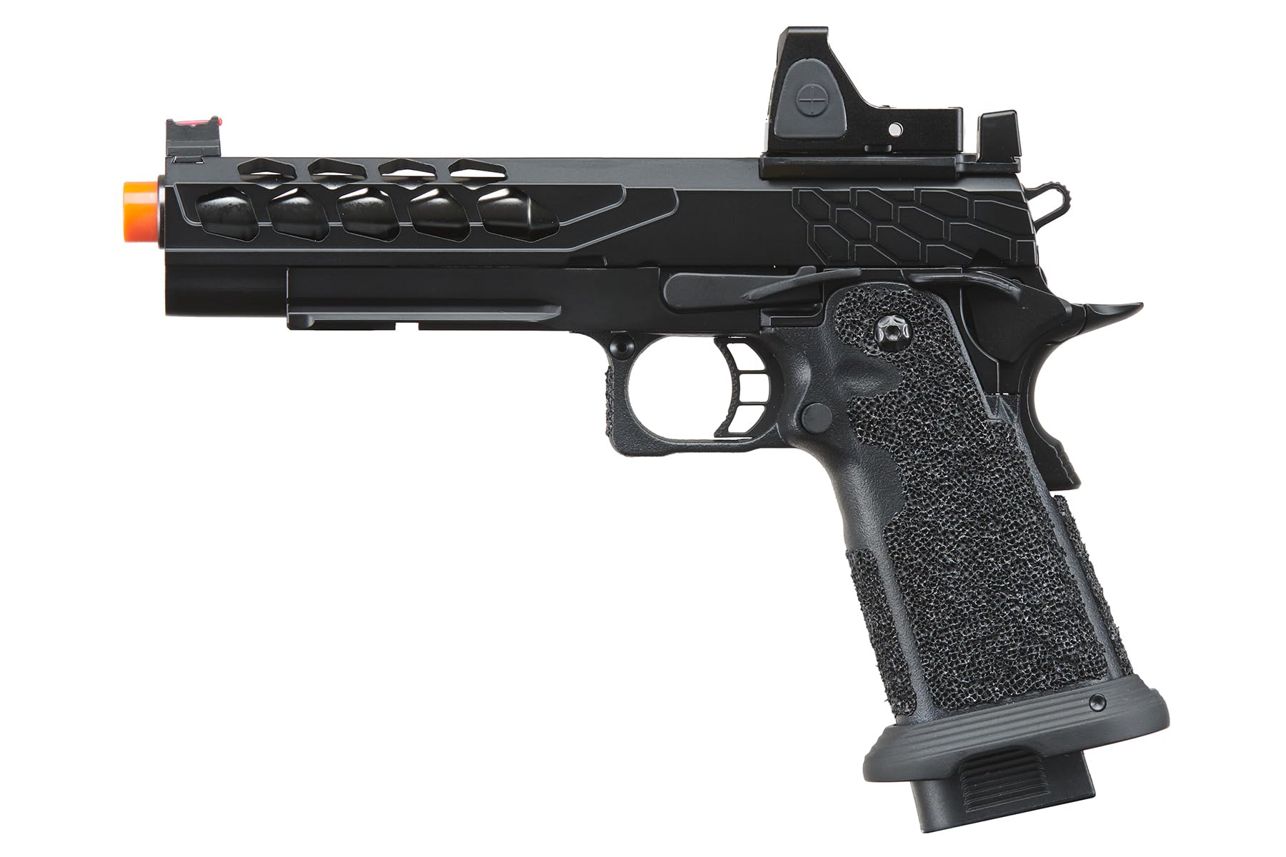 Lancer Tactical STRYK Hi-Capa 5.1 Gas Blowback Airsoft Pistol with Red Dot Reflex Sight
