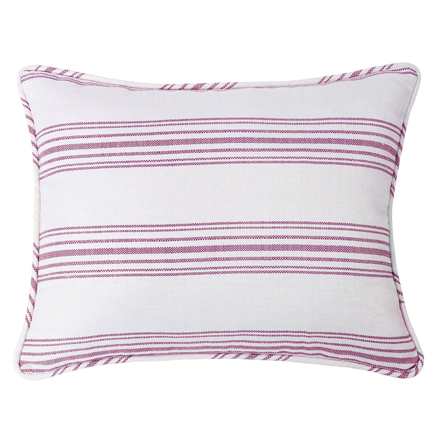 HiEnd Accents Prescott Farmhouse Bedding, 3 Piece Super Queen Size Striped Duvet Cover Set with Pillow Shams, Ivory Red Ticking Stripes Pattern Comforter Cover, Chic Casual Coastal Boho Style Bed Set