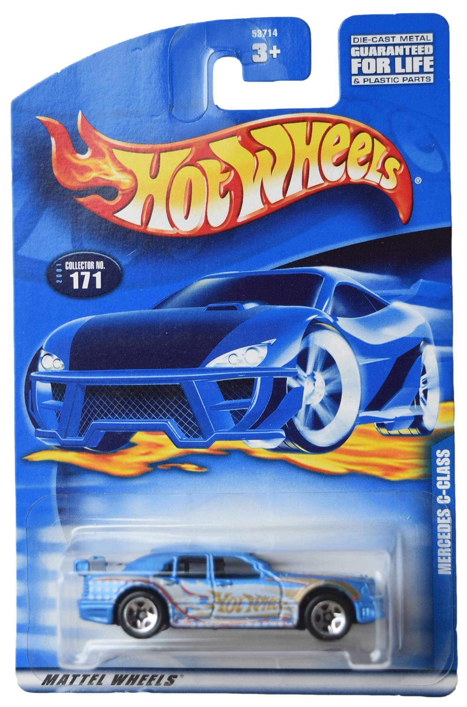 Hot Wheels Mercedes C Class, Blue #171 5 Spoke Wheels