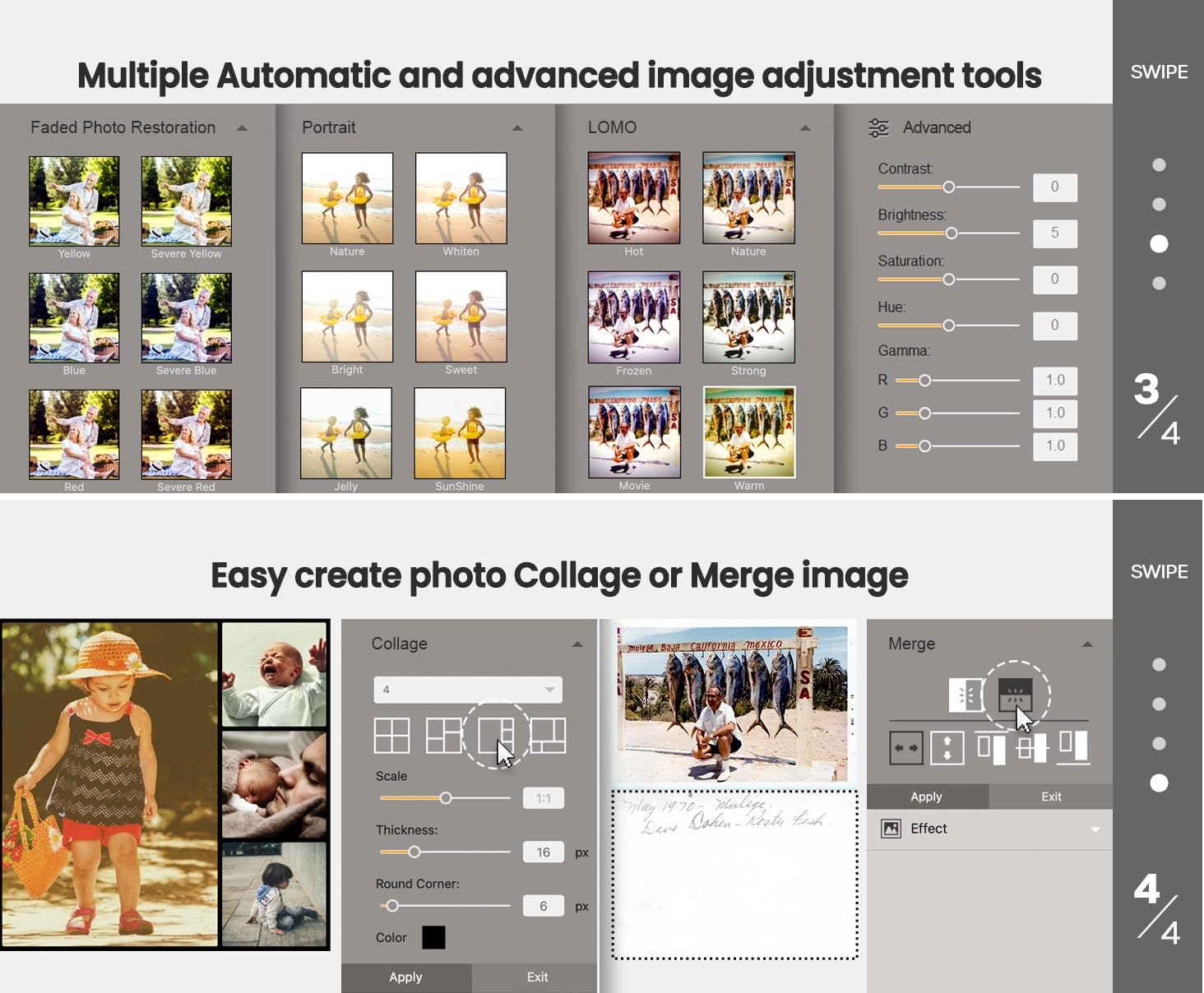 Plustek Photo Scanner - ephoto Z300, Scan 4x6 Photo in 2sec, Auto Crop and Deskew CCD Sensor. Support Mac and PC