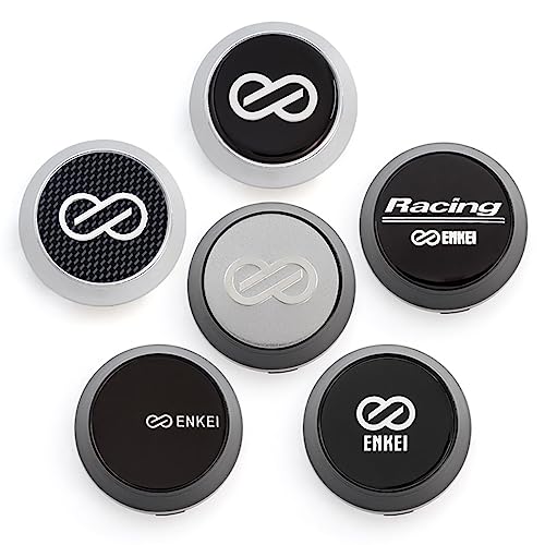 4pcs Car Wheel Center Hub,Emblem Alloy Wheel Center Hub Replacement Wheel Center Cap for OZ Racing ENKEI, Wheel Rim Center Hub Cap Cover Outer Diameter= 60mm Inner Diameter=59mm,F