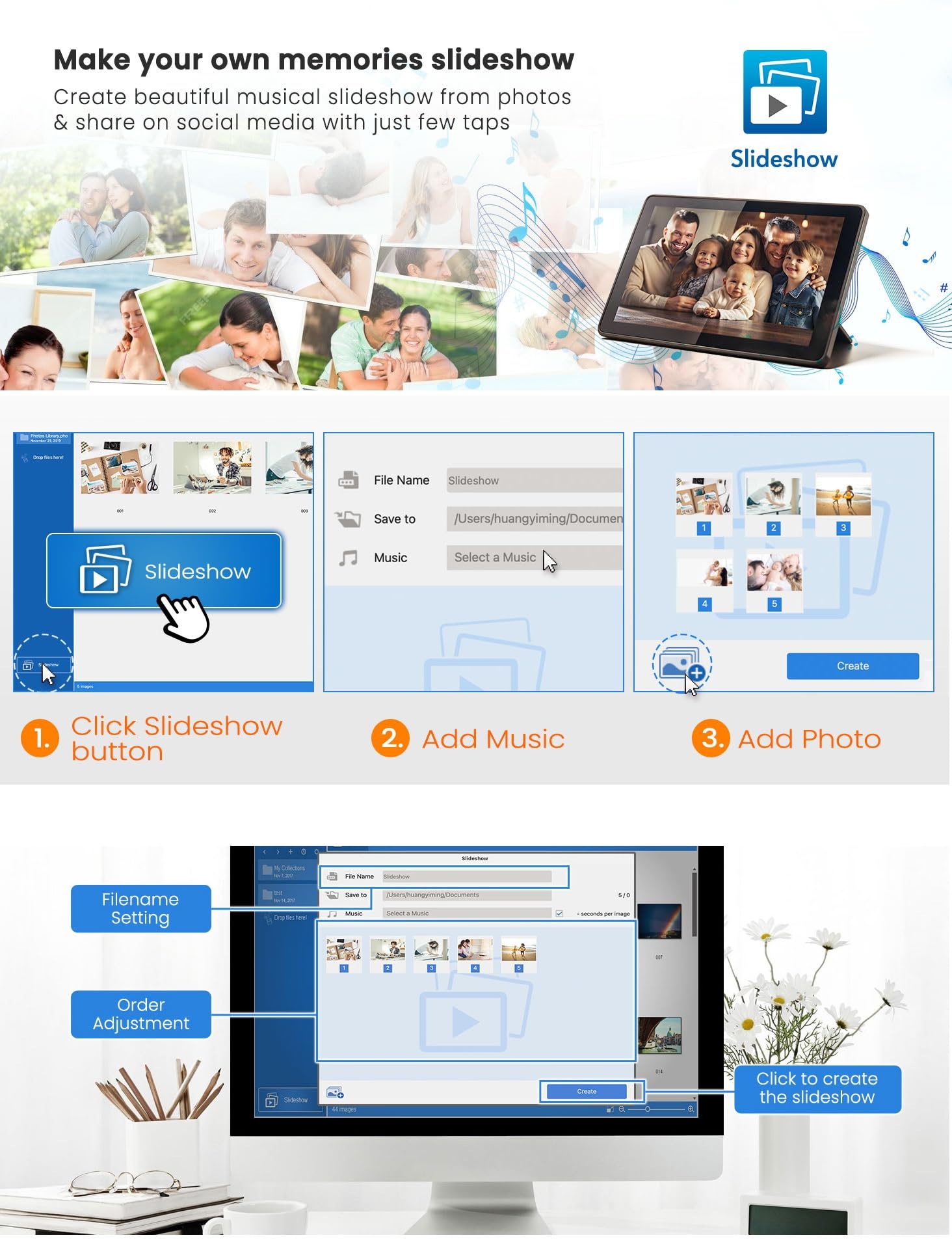 Plustek Photo Scanner - ephoto Z300, Scan 4x6 Photo in 2sec, Auto Crop and Deskew CCD Sensor. Support Mac and PC